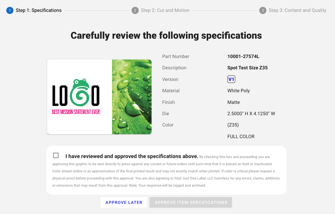 How to Approve an Item